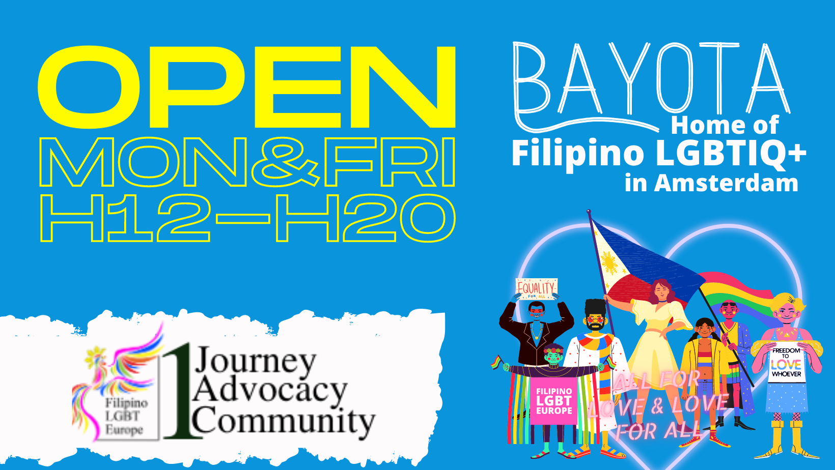 BAYOTA is an OPEN HOUSE every Mondays and Fridays - Filipino LGBT Europe